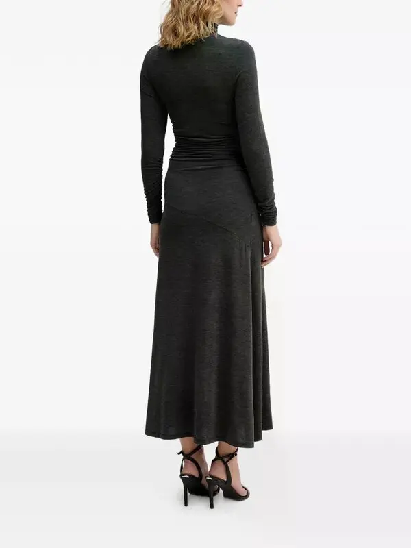 Sisley Ruched Roll-neck Midi Dress