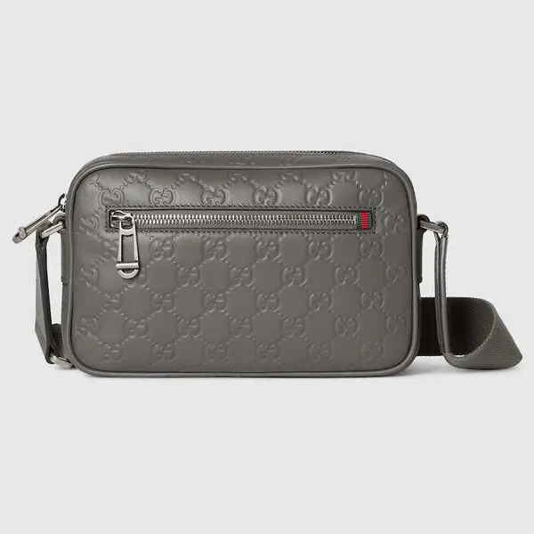 Gucci Gg Emblem Small Crossbody Bag - Grey
