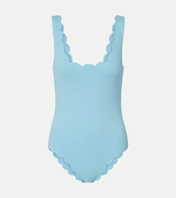 Marysia Palm Springs Scalloped One Piece - Blue