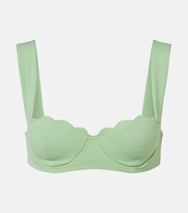 Marysia North Scalloped Bikini Top - Green