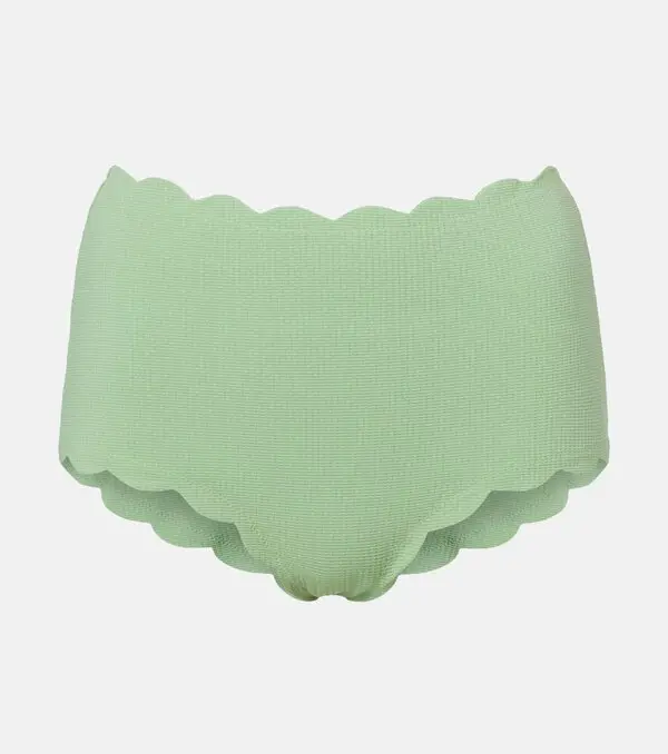 Marysia Santa Monica Scalloped Bikini Bottoms - Green