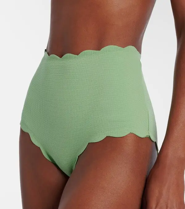 Marysia Santa Monica Scalloped Bikini Bottoms - Green