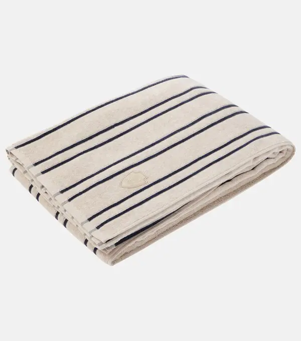 Brunello Cucinelli Striped Cotton Terry Beach Towel - Beige