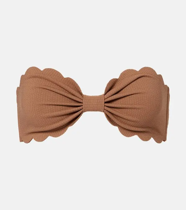 Marysia Antibes Scalloped Bikini Top - Brown