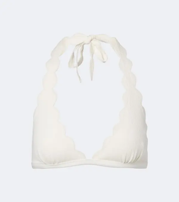 Marysia Spring Scalloped Bikini Top - White