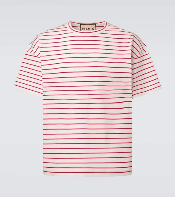 Plan C Striped Cotton T-shirt