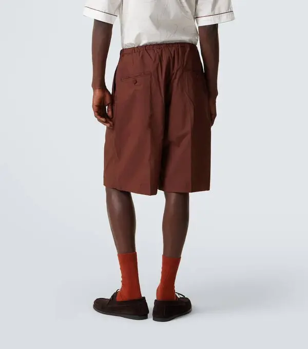 Plan C Coffee Cotton Shorts