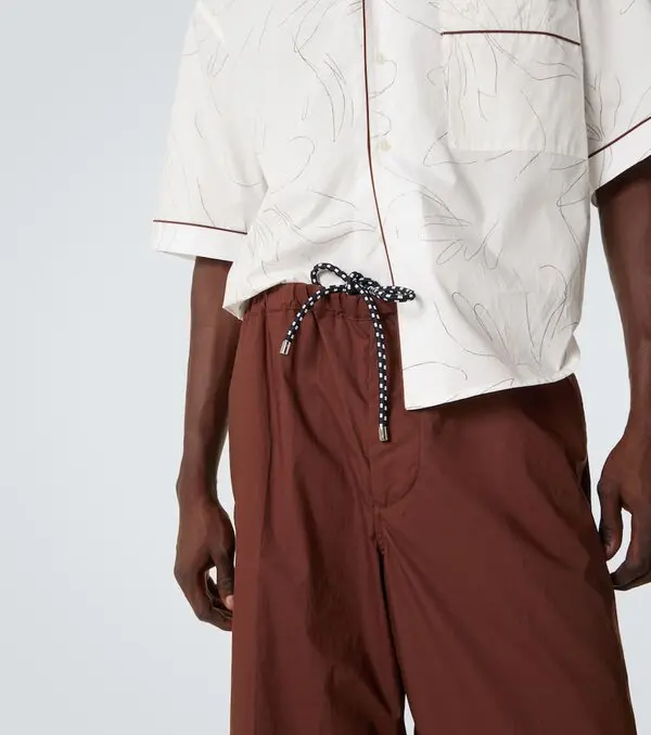 Plan C Coffee Cotton Shorts