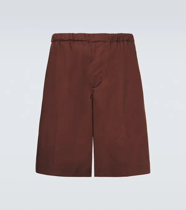Plan C Coffee Cotton Shorts