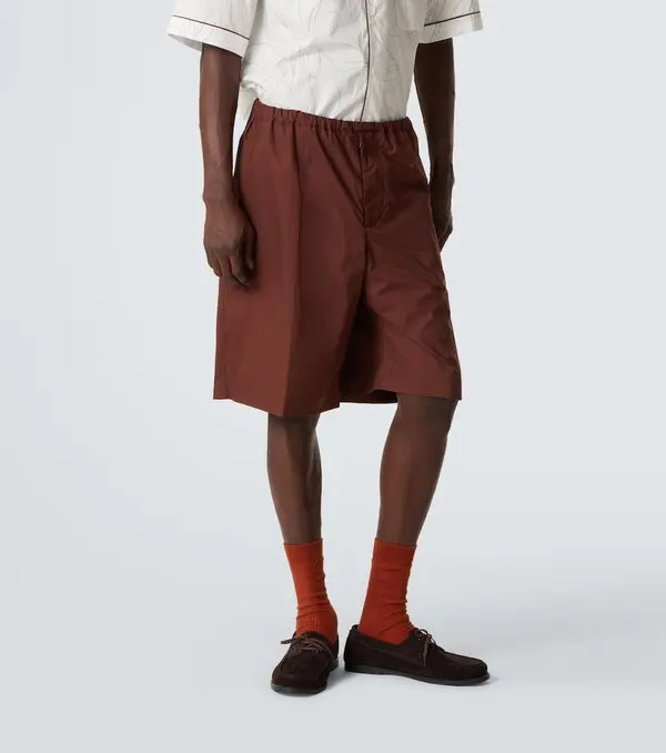 Plan C Coffee Cotton Shorts