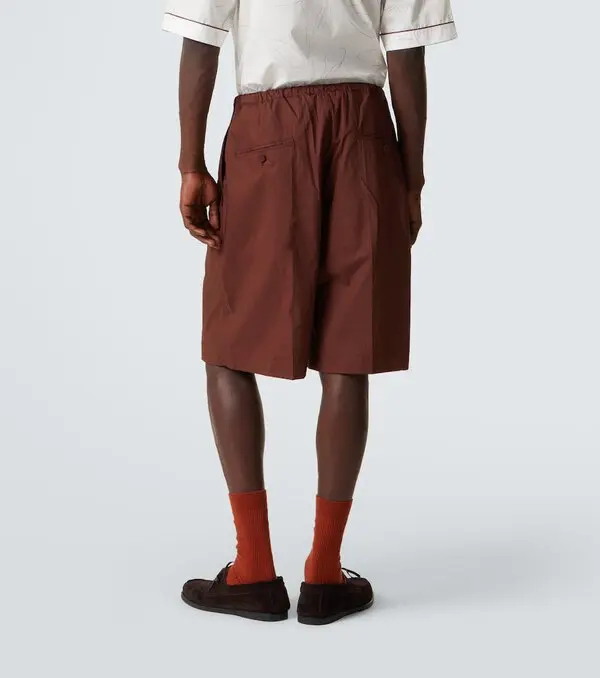 Plan C Coffee Cotton Shorts