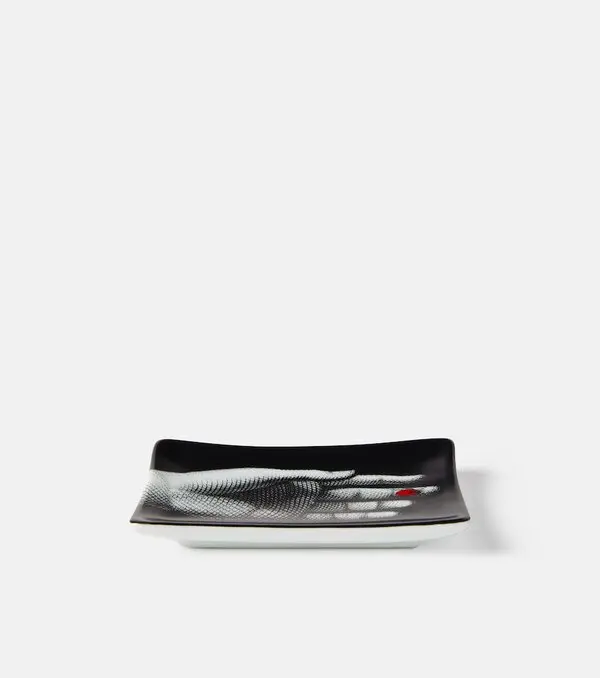 FORNASETTI Mano Con Coccinella Ceramic Ashtray - Black