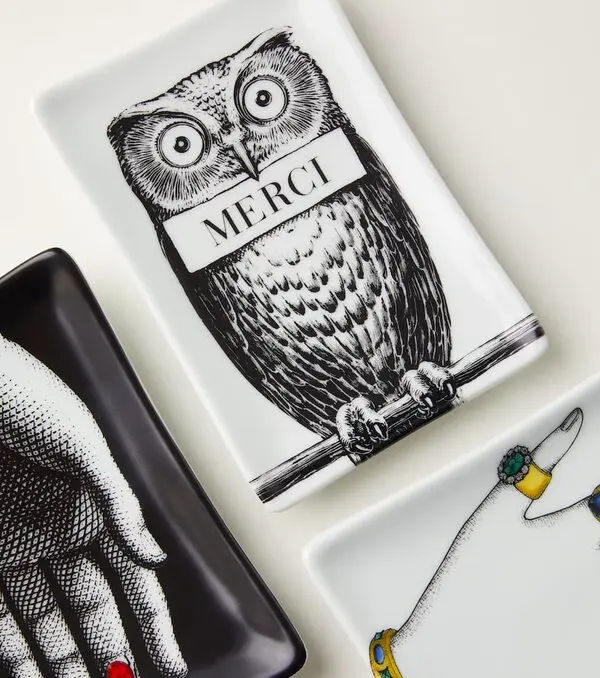 FORNASETTI Civetta Merci Ceramic Ashtray