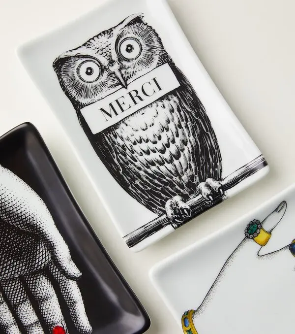 FORNASETTI Civetta Merci Ceramic Ashtray