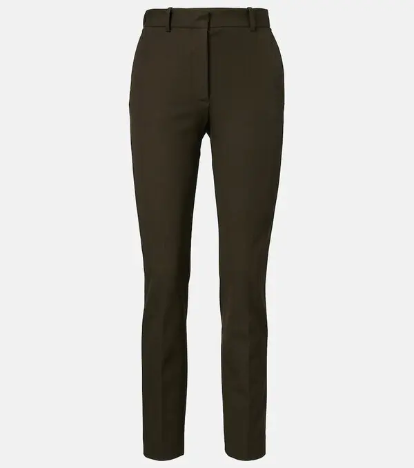 JOSEPH Coleman Gabardine Slim Pants - Green