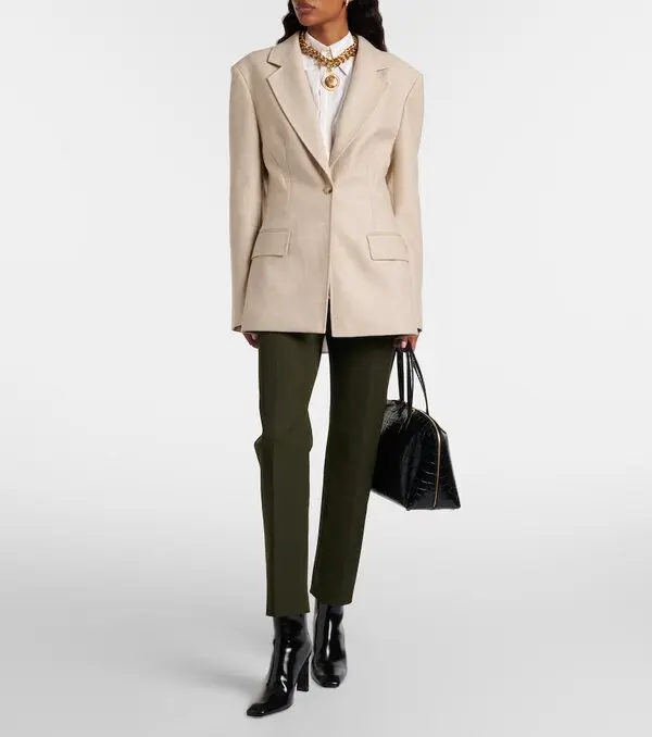 JOSEPH Coleman Gabardine Slim Pants - Green