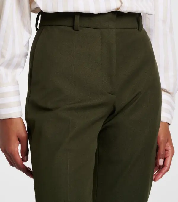 JOSEPH Coleman Gabardine Slim Pants - Green