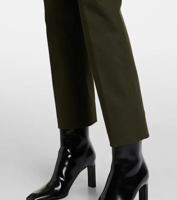 JOSEPH Coleman Gabardine Slim Pants - Green