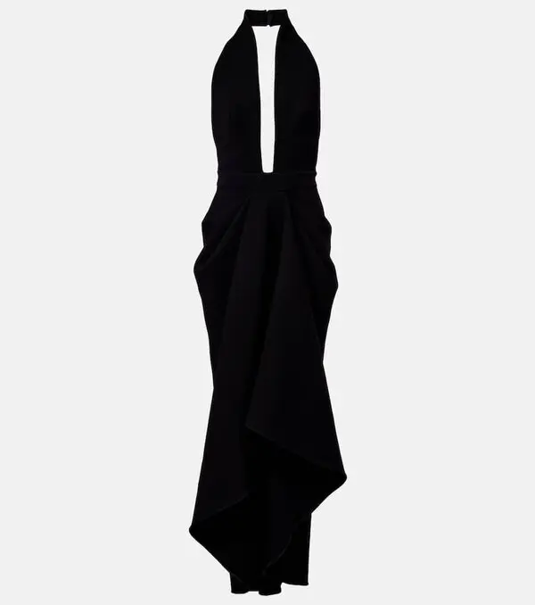 Givenchy Draped Wool-blend Crêpe Gown