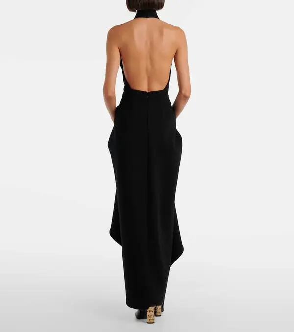 Givenchy Draped Wool-blend Crêpe Gown
