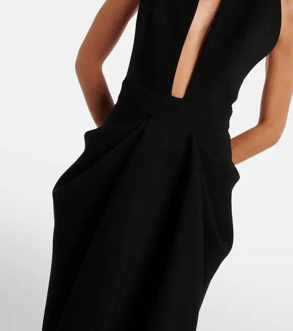 Givenchy Draped Wool-blend Crêpe Gown