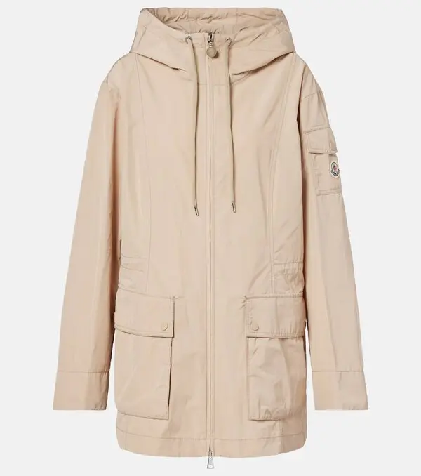 Moncler Leandro Technical Poplin Parka - Beige