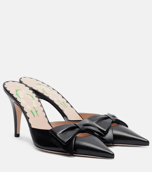 Valentino Garavani Leather Mules - Black