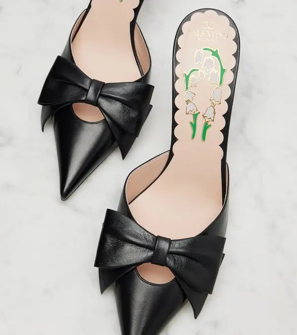 Valentino Garavani Leather Mules - Black
