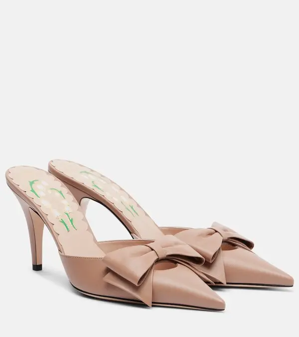 Valentino Garavani Leather Mules - Pink
