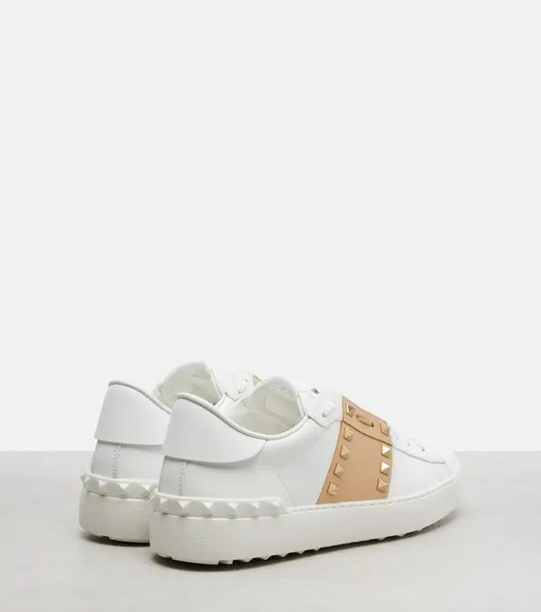 Valentino Garavani Rockstud Leather Sneakers - White