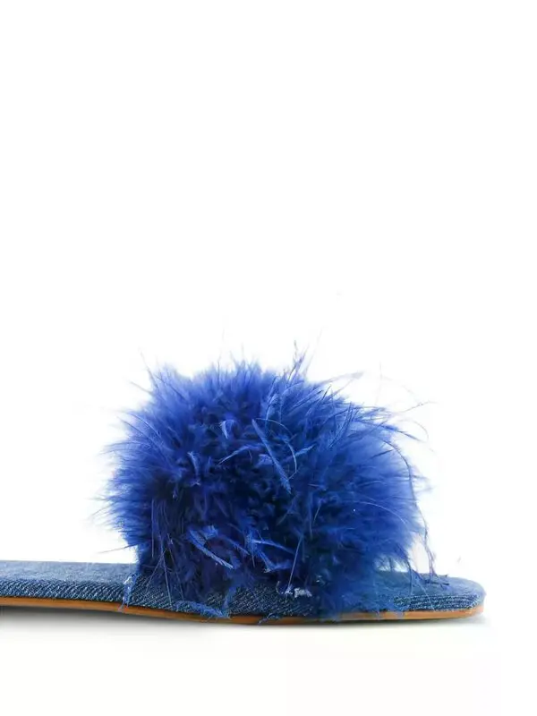 PAUL WARMER Feather Flat Sandals - Blue