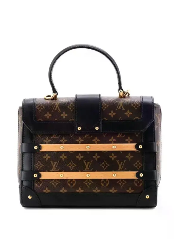 LOUIS VUITTON Trianon Handbag Monogram Canvas Pm Satchel - Brown