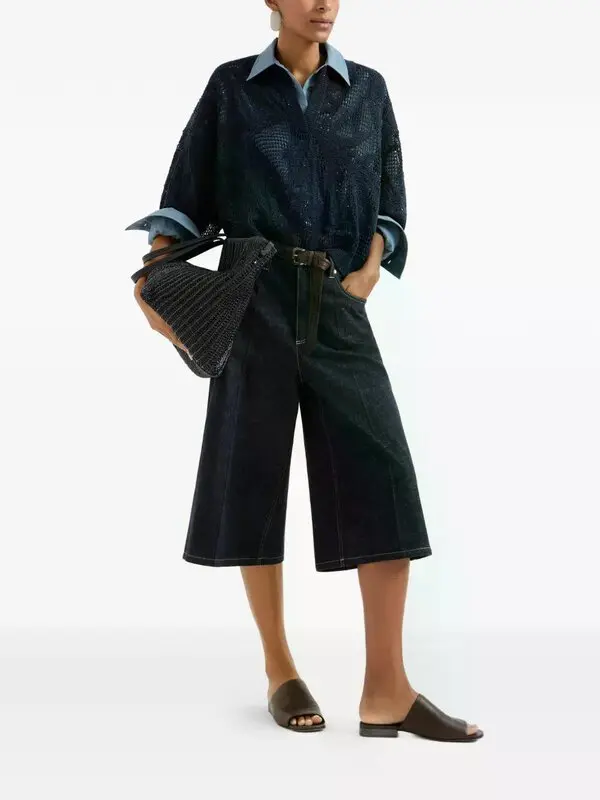 Brunello Cucinelli Belted Denim Shorts