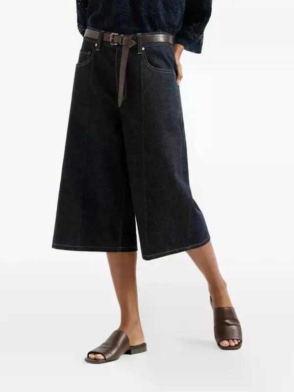 Brunello Cucinelli Belted Denim Shorts