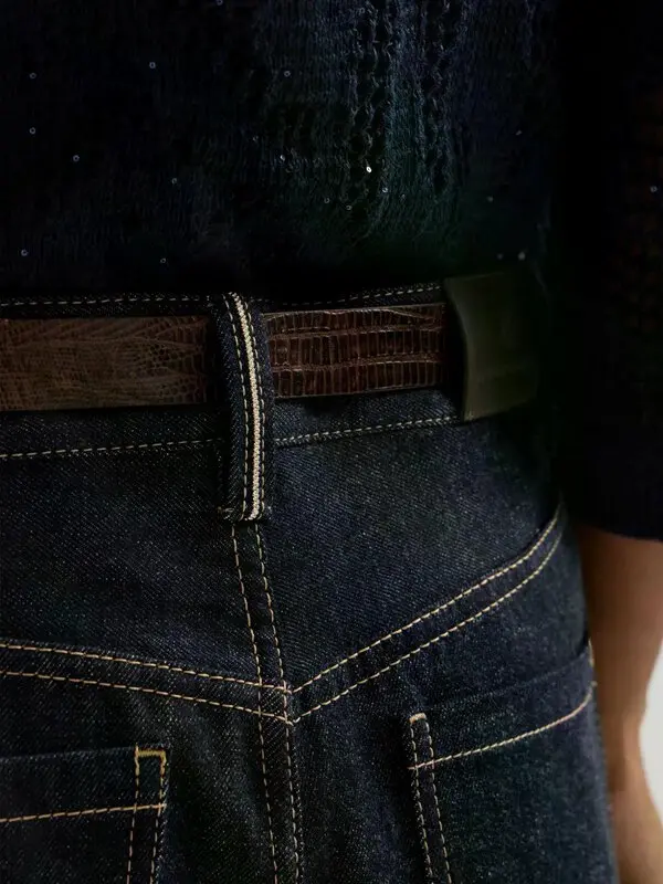 Brunello Cucinelli Belted Denim Shorts
