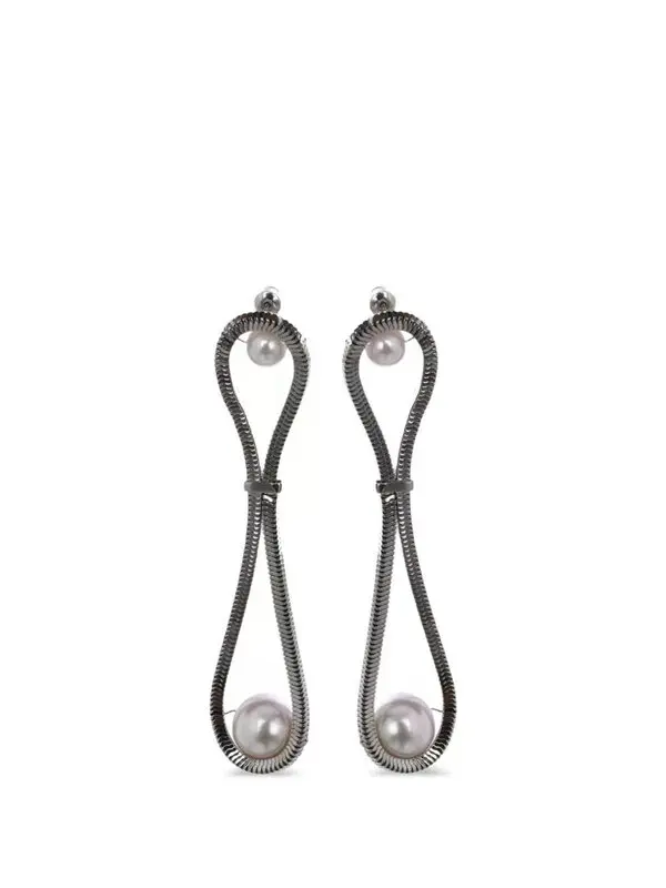 Rosantica Aurea Pearl Drop Earrings - Silver