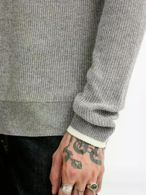 Marc O'polo Ribbed Raglan-sleeve Sweater - Grey