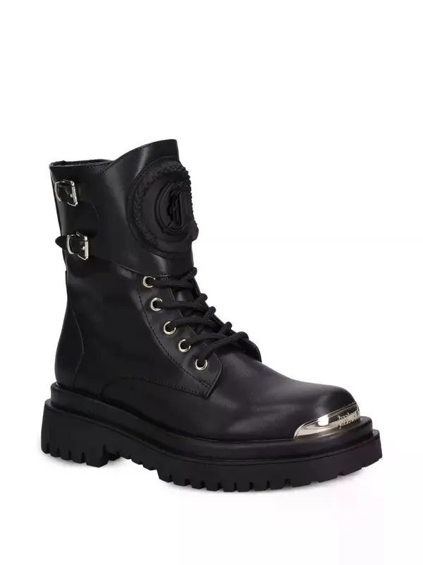 Just Cavalli Buckle-detail Lace-up Combat Boots