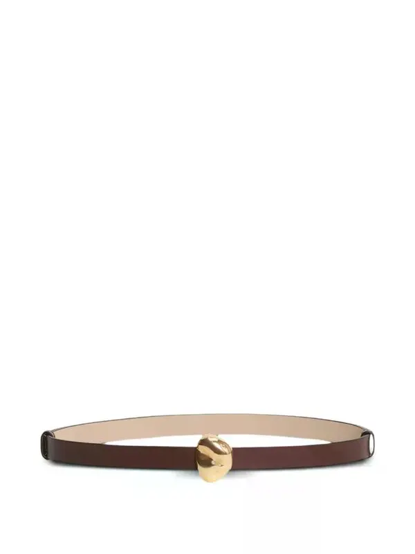 Fabiana Filippi Medium Buckle Leather Belt - Brown
