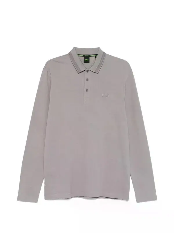 BOSS Long-sleeve Polo Shirt - Grey