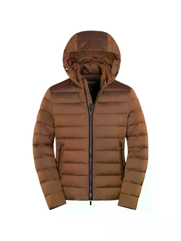 MOORER Eurico Hooded Padded Jacket - Brown