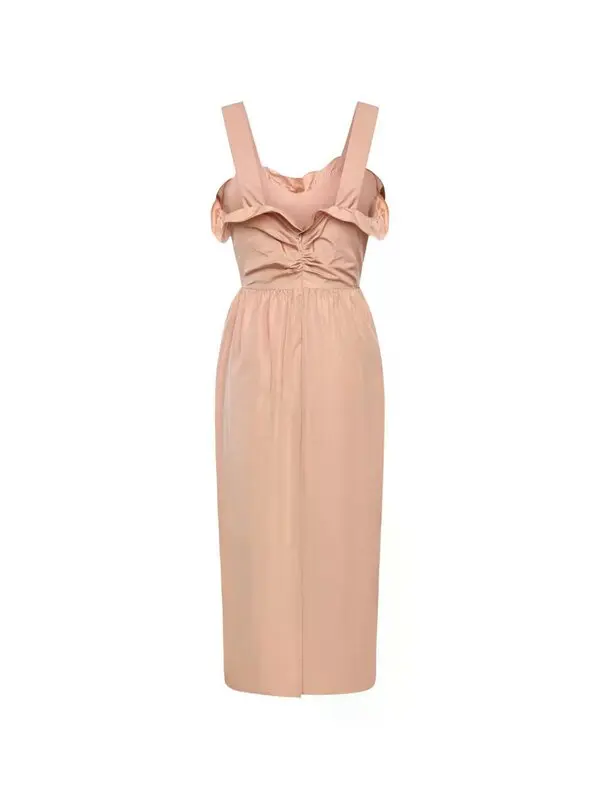 Chloé Ruffled Ruched Midi Dress