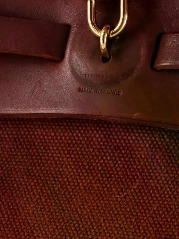 Hermès Herbag Zip Leather And Toile 39 Satchel