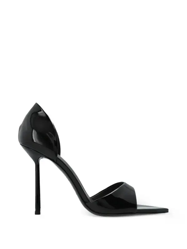 LE SILLA Pointed Open-toe Stiletto Pumps - Black