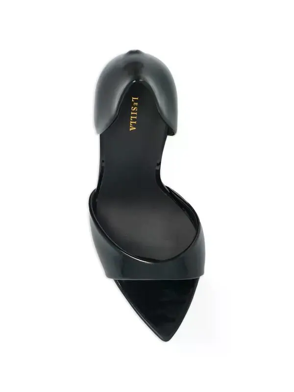 LE SILLA Pointed Open-toe Stiletto Pumps - Black
