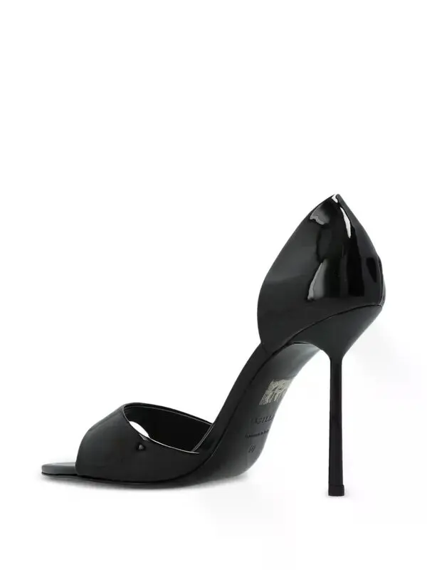 LE SILLA Pointed Open-toe Stiletto Pumps - Black