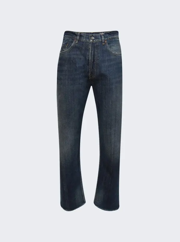 MAISON MARGIELA 5-pocket Cotton Pants - Blue