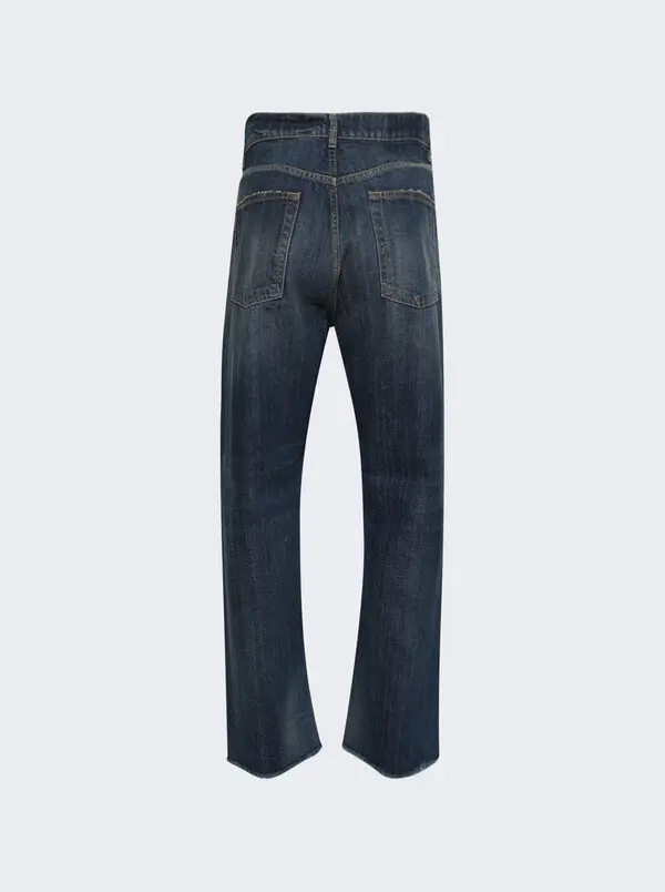 MAISON MARGIELA 5-pocket Cotton Pants - Blue