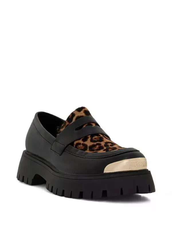 Just Cavalli Leopard-print Metal-toe Loafers