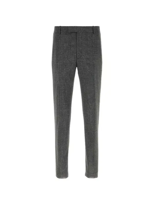 Alexander McQueen Embroidered Wool Cigarette Trousers